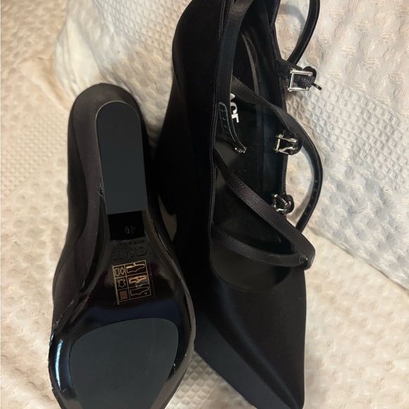 Versace | Shoes | Versace Black Stiletto Heels With Straps | Poshmark